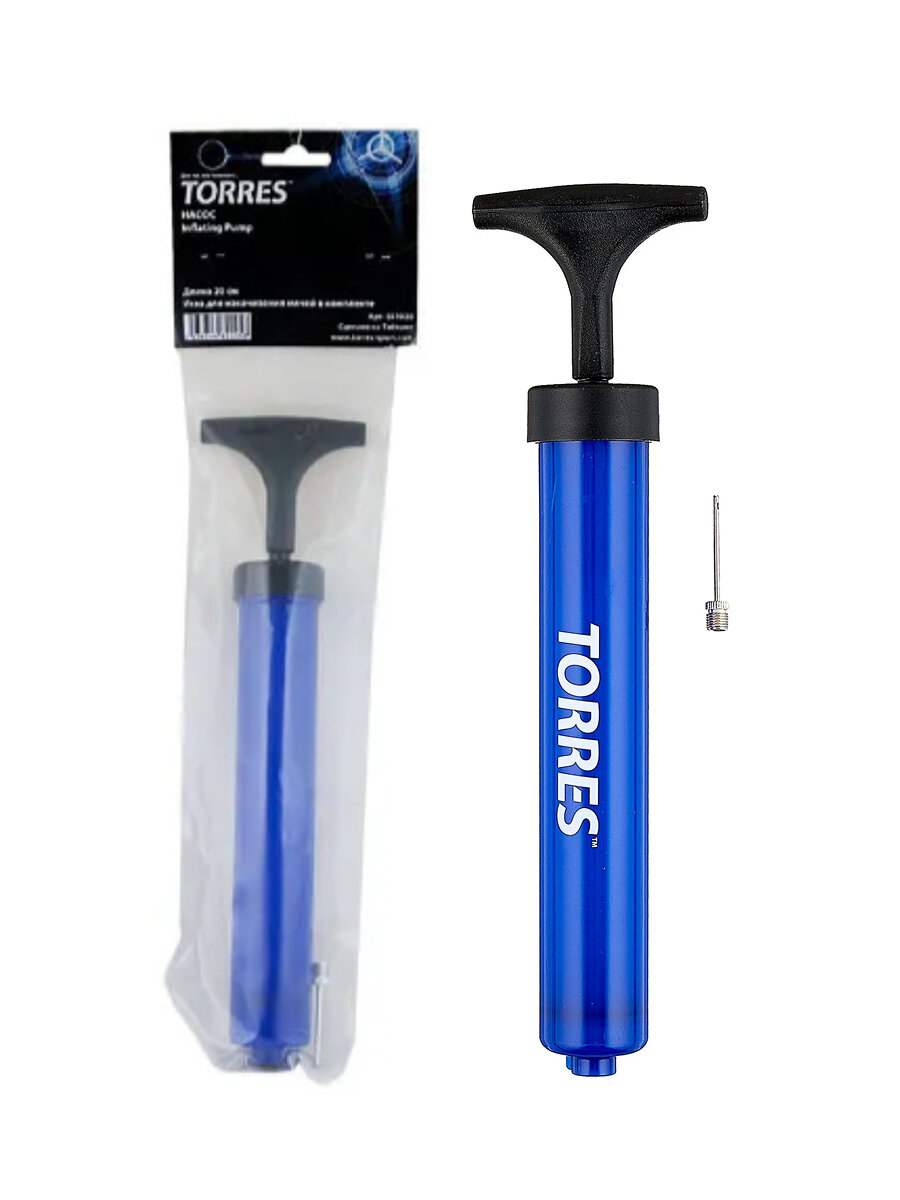 Насос для мячей 20cm TORRES в комплекте игла для накачивания мячей