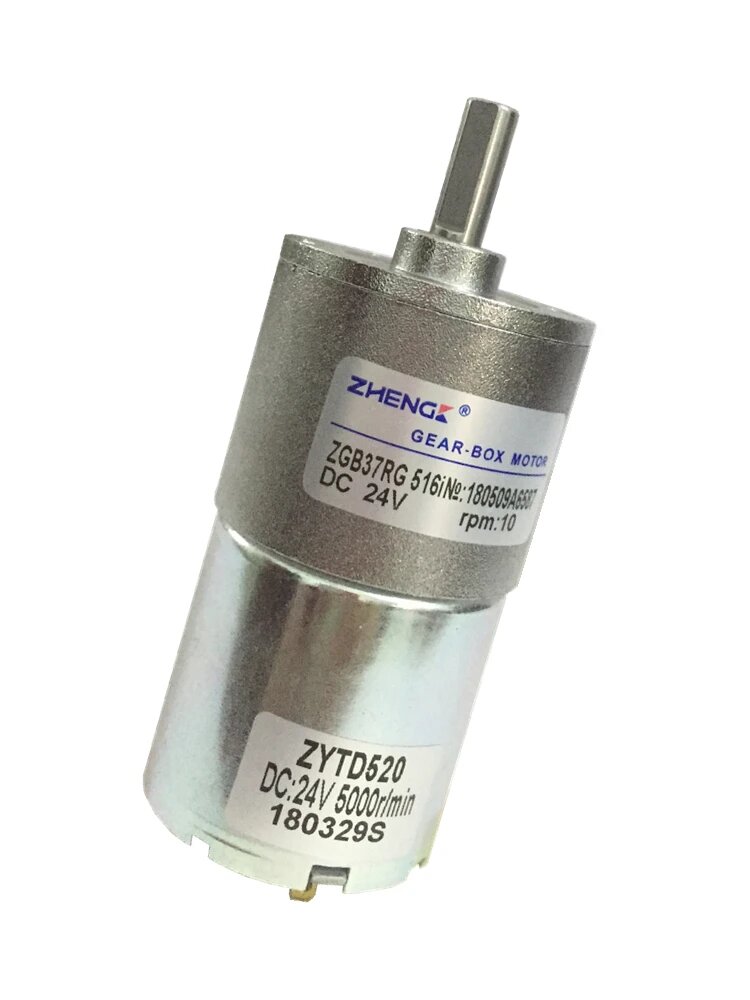 Реверсивный двигатель ZHENGKE ZGB37RG 24V, 5 RPM