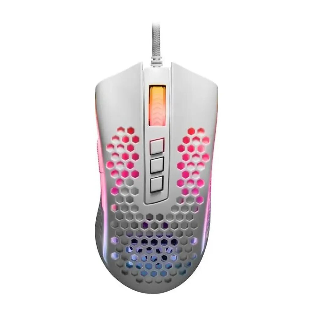 Мышь проводная Redragon Storm, игровая, оптическая, USB, 12400dpi, белый [77933]