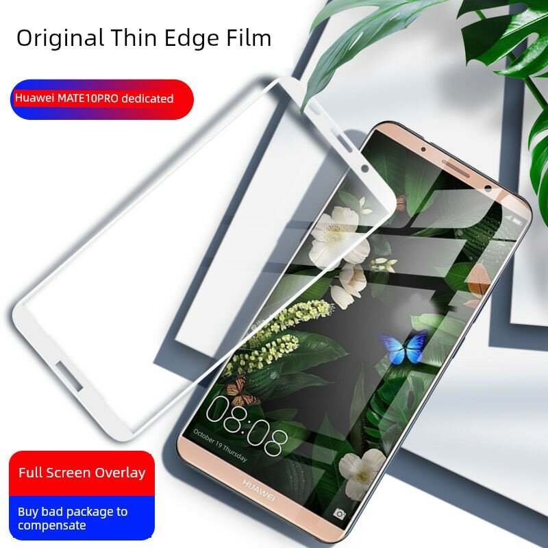 Защитное стекло для Huawei Mate 10 Pro, полный экран, белое, 2 шт. с фильтром синего света для мобильного телефона