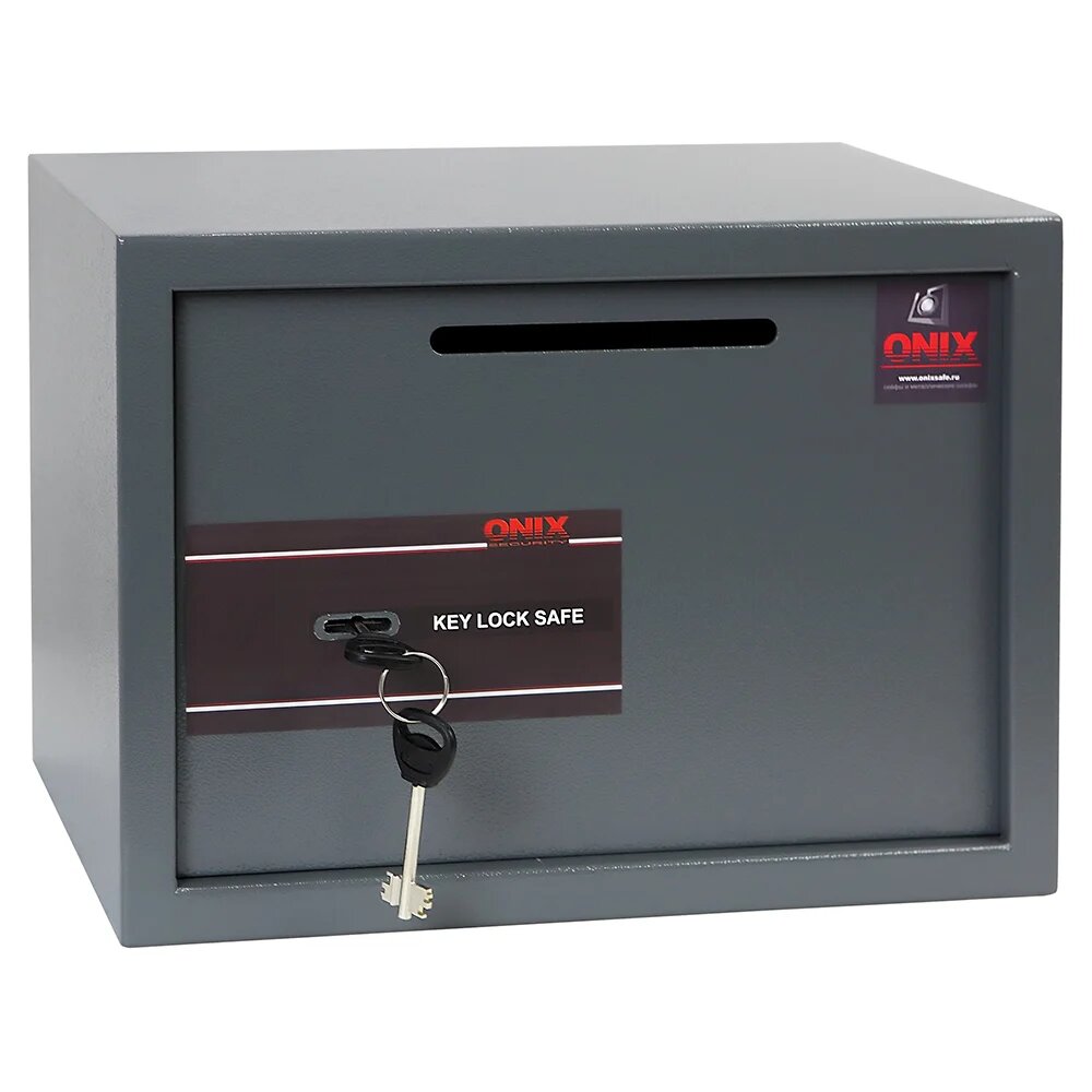 Сейф Onix LS-25KD 60930 стальной корпус с ключевым замком, бытовой класс, монтаж для ценностей и документов — фото 1