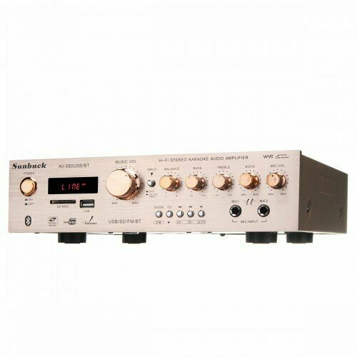 Пятиканальный усилитель Sunbuck AV-580USB/BT 200 Вт, золотистый