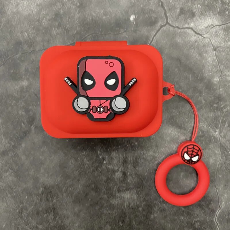Чехол для наушников Nothing Ear (A) Deadpool, красный, с lanyard