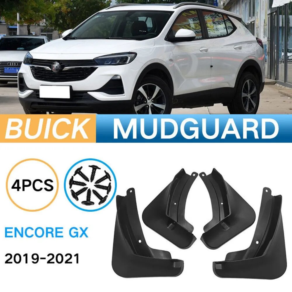 Брызговики для Buick Encore GX 2019-2021, комплект 4 шт, ABS пластик, черные