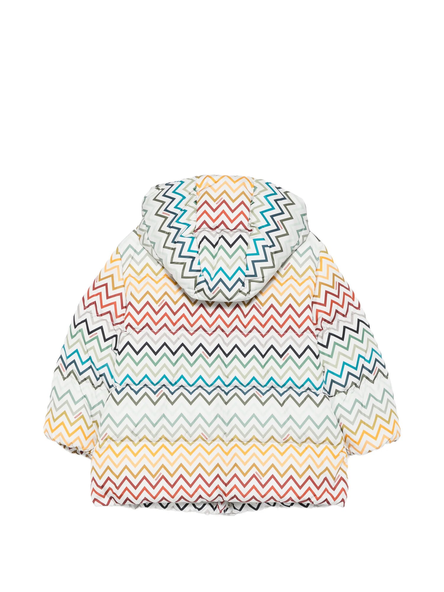 Куртка Missoni Zigzag-print zip-up padded jacket, размер 152, белый — фото 1