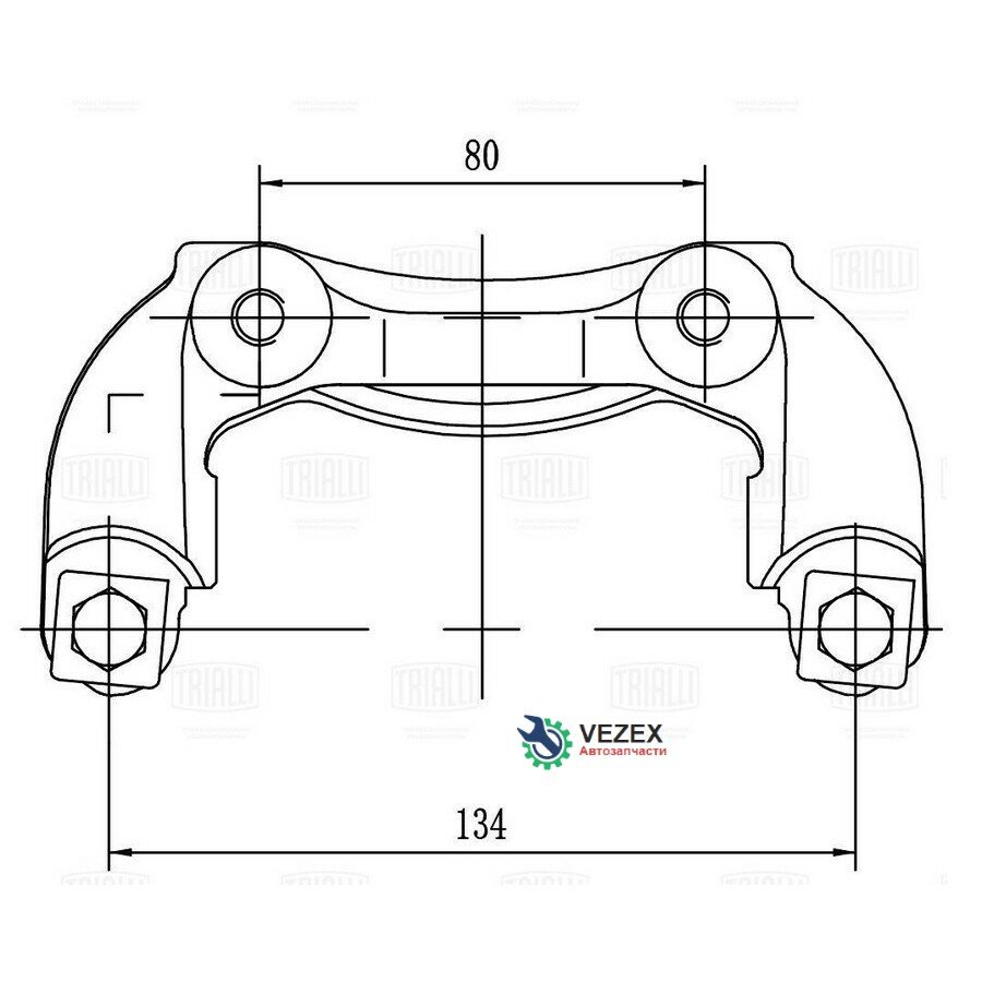 TRIALLI CF 350146 Скоба суппорта для а/м Лада 2110 перед. (R13) (CF 350146)