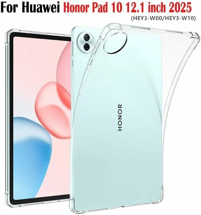 HONOR PAD 10 (2025)12.1' Защитная оболочка планшета Прозрачный материал TPU мягкая оболочка