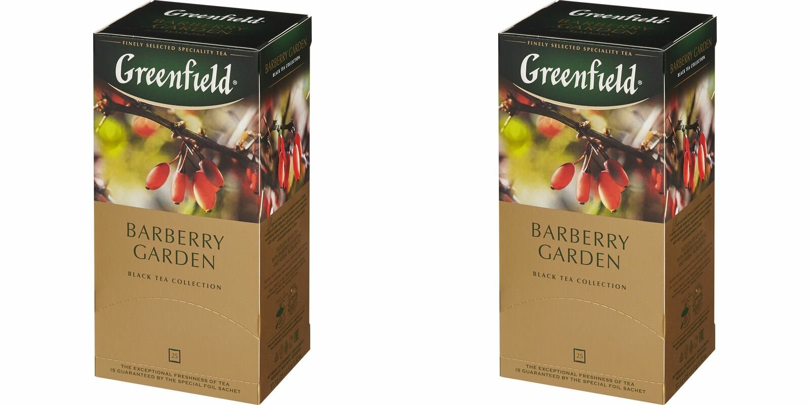 Greenfield Чай в пакетиках Barberry garden барбарис и гибискус, 25 шт, 2 уп
