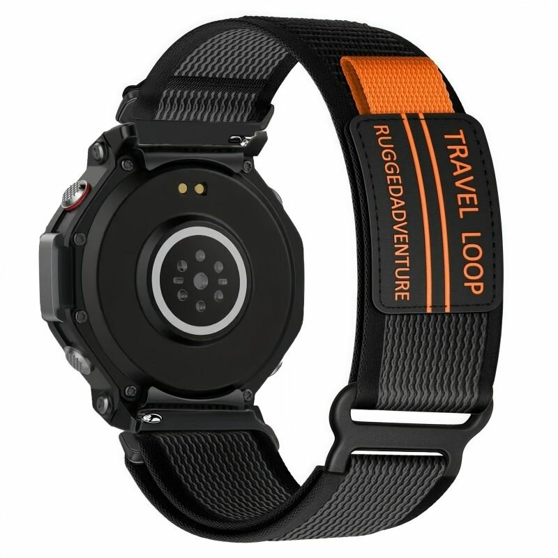 Нейлоновый ремешок для 22мм смарт-часов Amazfit T-Rex 3 Pro 48мм, с застёжкой-липучкой, Trail Loop, быстро регулируемая длина/ легкий и гибкий, повседневный спортивный стиль регулируемая длина на липучке гибкий спортивный