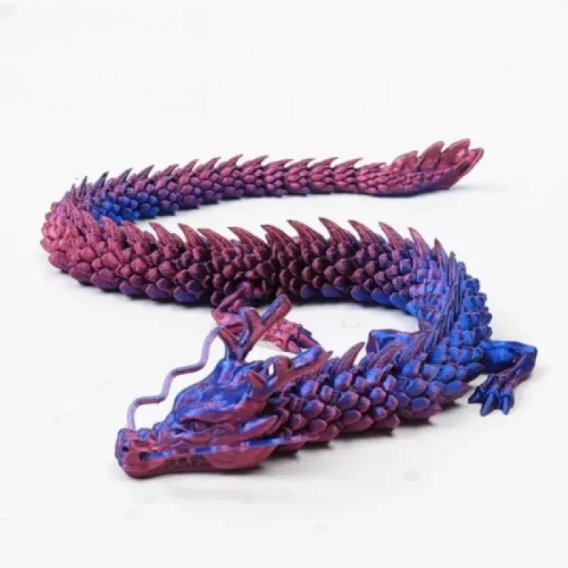 Медный 3D печатный шарнирный дракон Shenlong для дома Фиолетовый, 60cm, laser violet