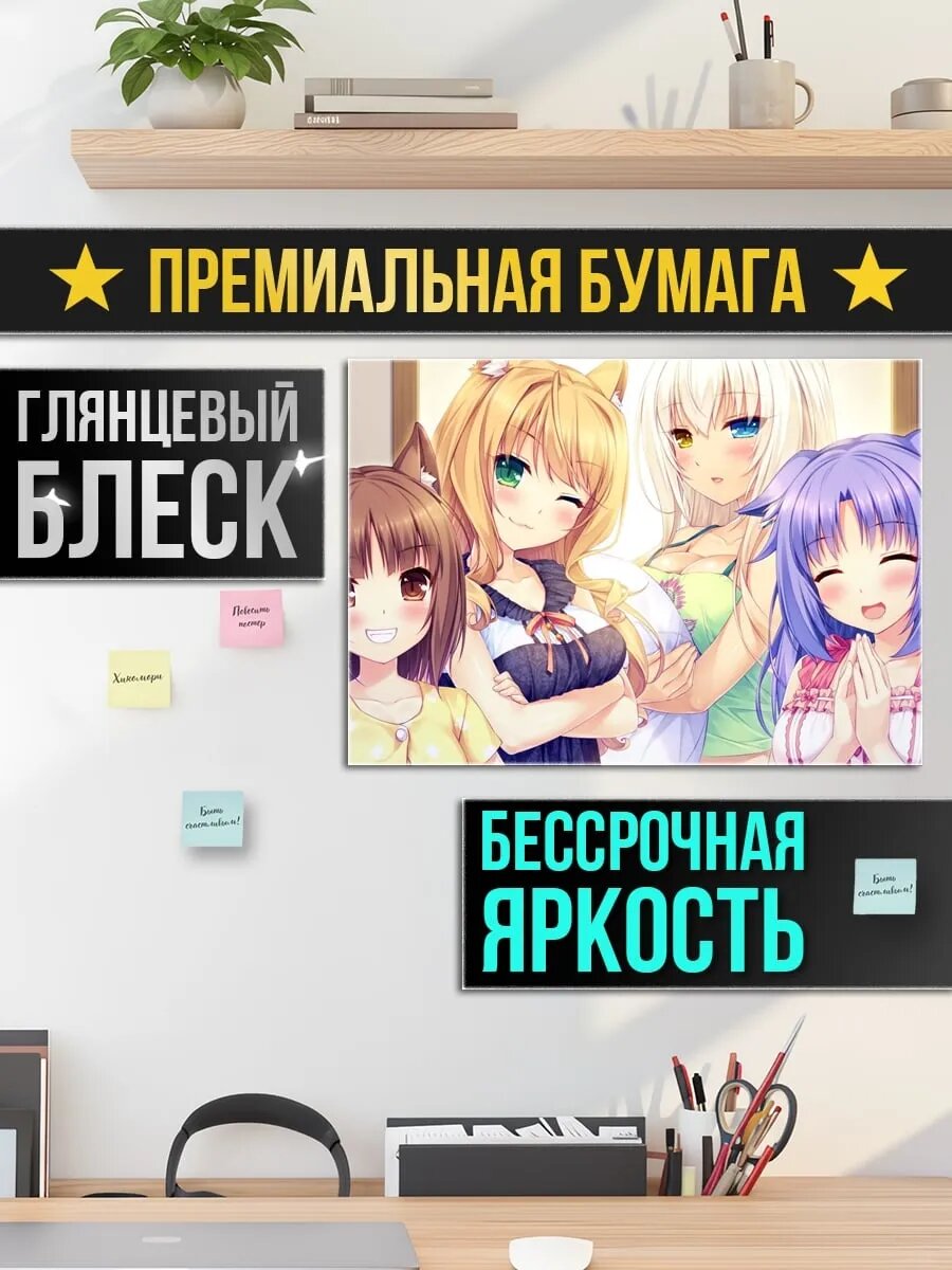 Плакат постер Нэкопарад милые девушки — фото 1