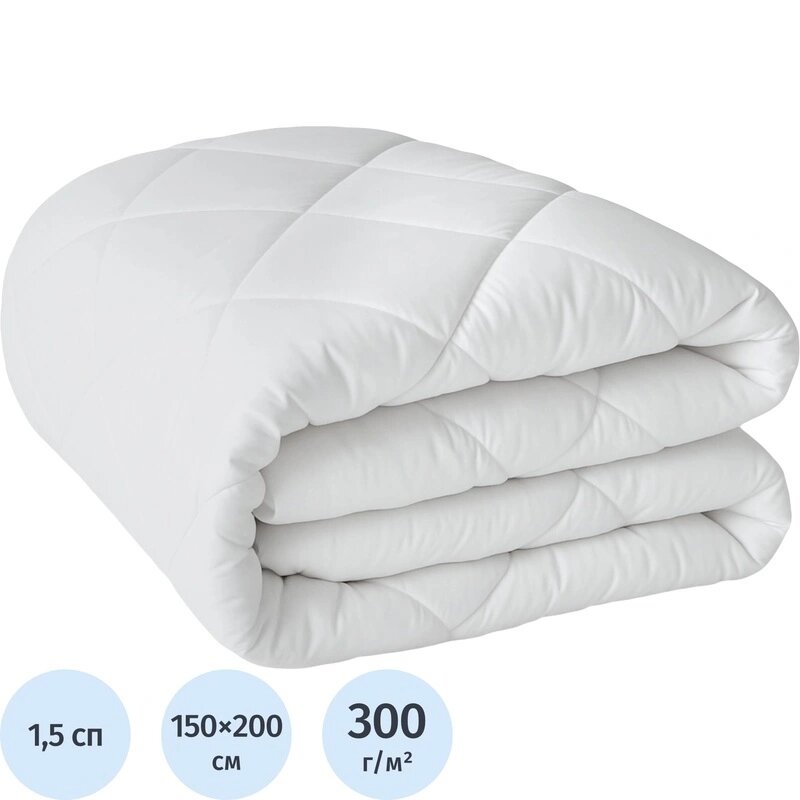 Одеяло стеганое, окантованное, всесезонное,150х200,300 г/кв м, СХМ-16-3