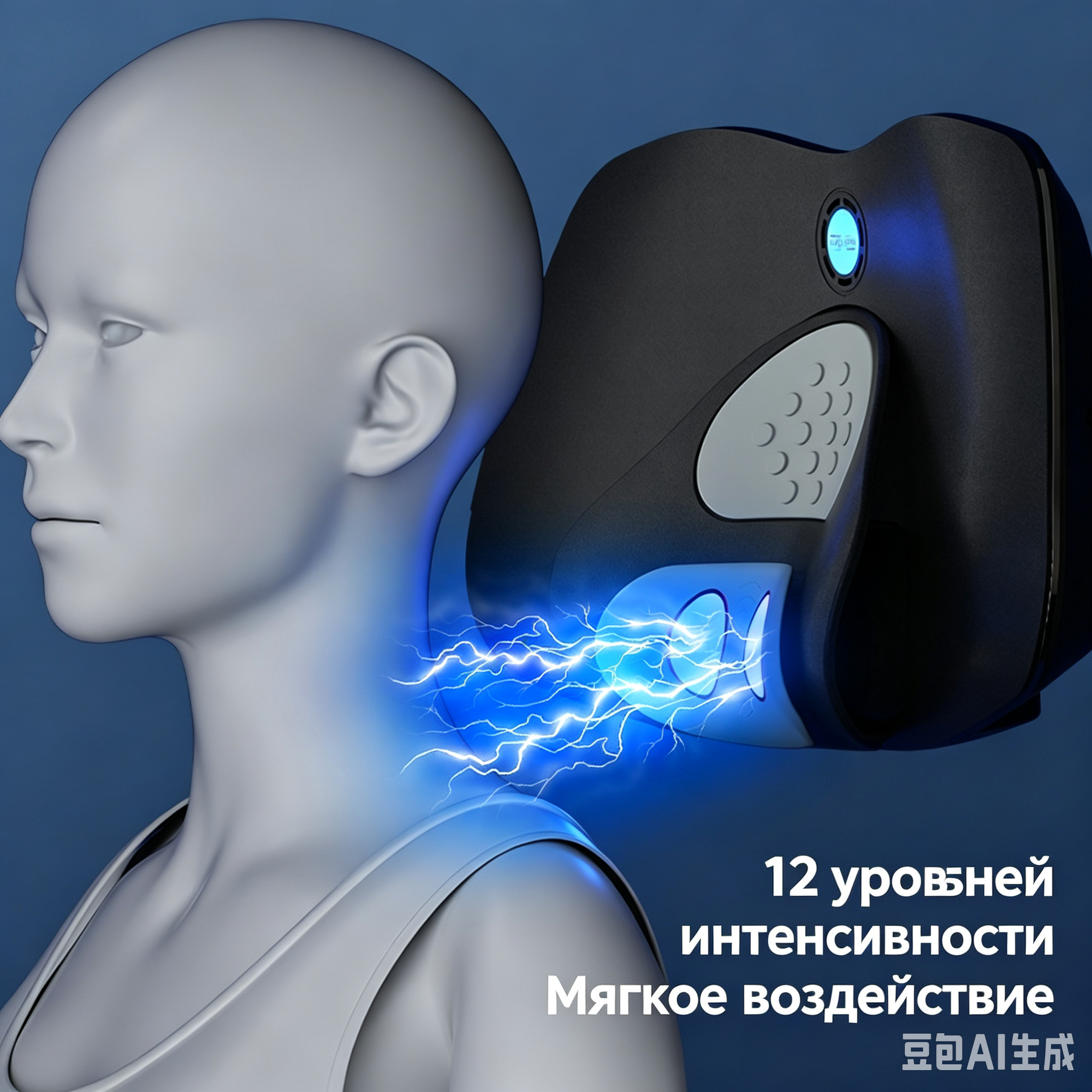 Многофункциональный пневматический массажер‑тракция для шеи и поясницы с подогревом, модель 207 — фото 1