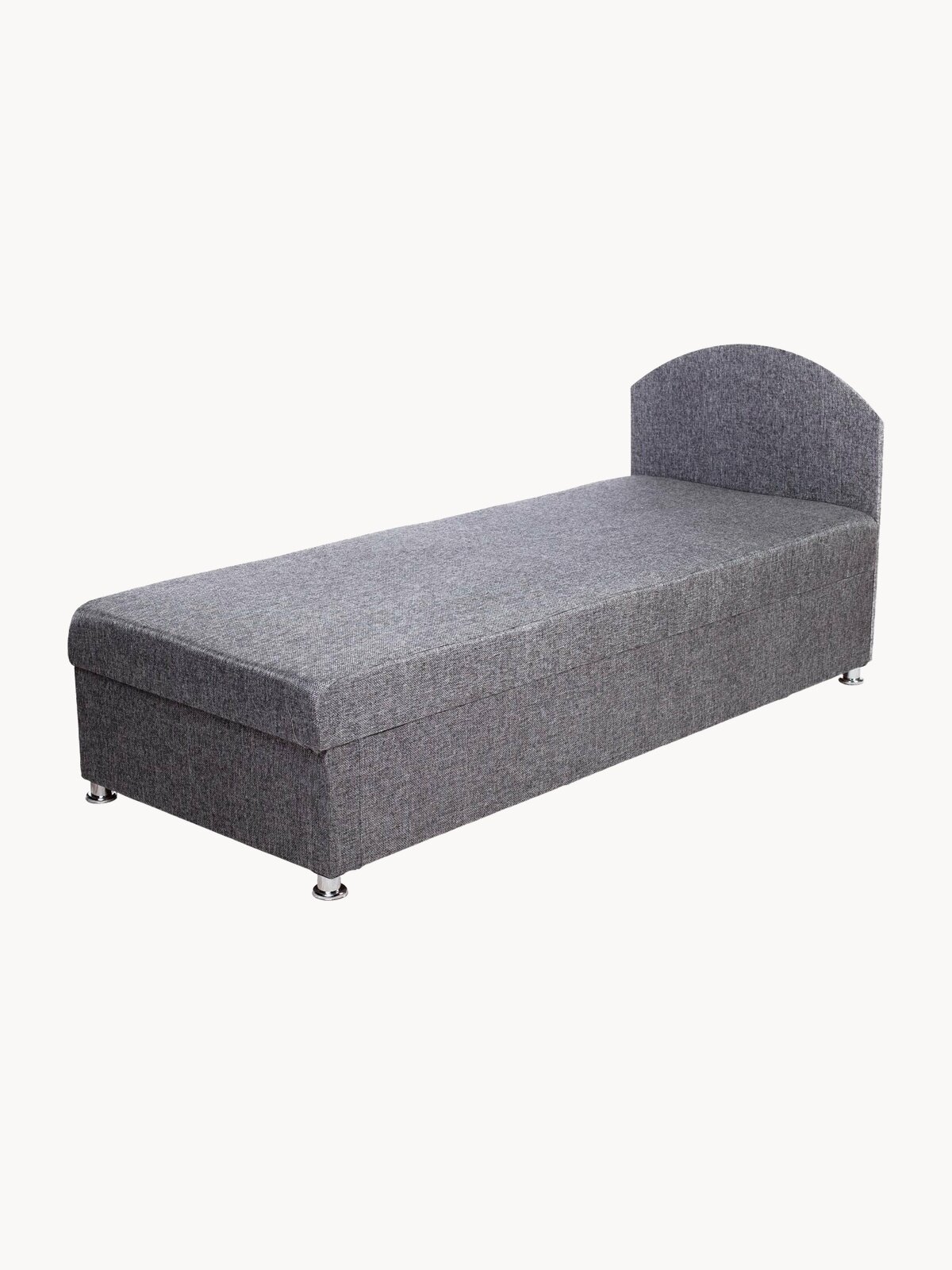 Кровать-тахта Даная 80x190 с ящиком, темно-серая рогожка