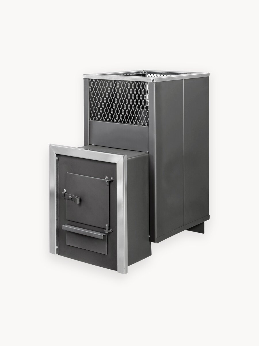 Банная печь Радуга ПБ-13, открытая каменка, 15м3, 4 мм толщина над огнем