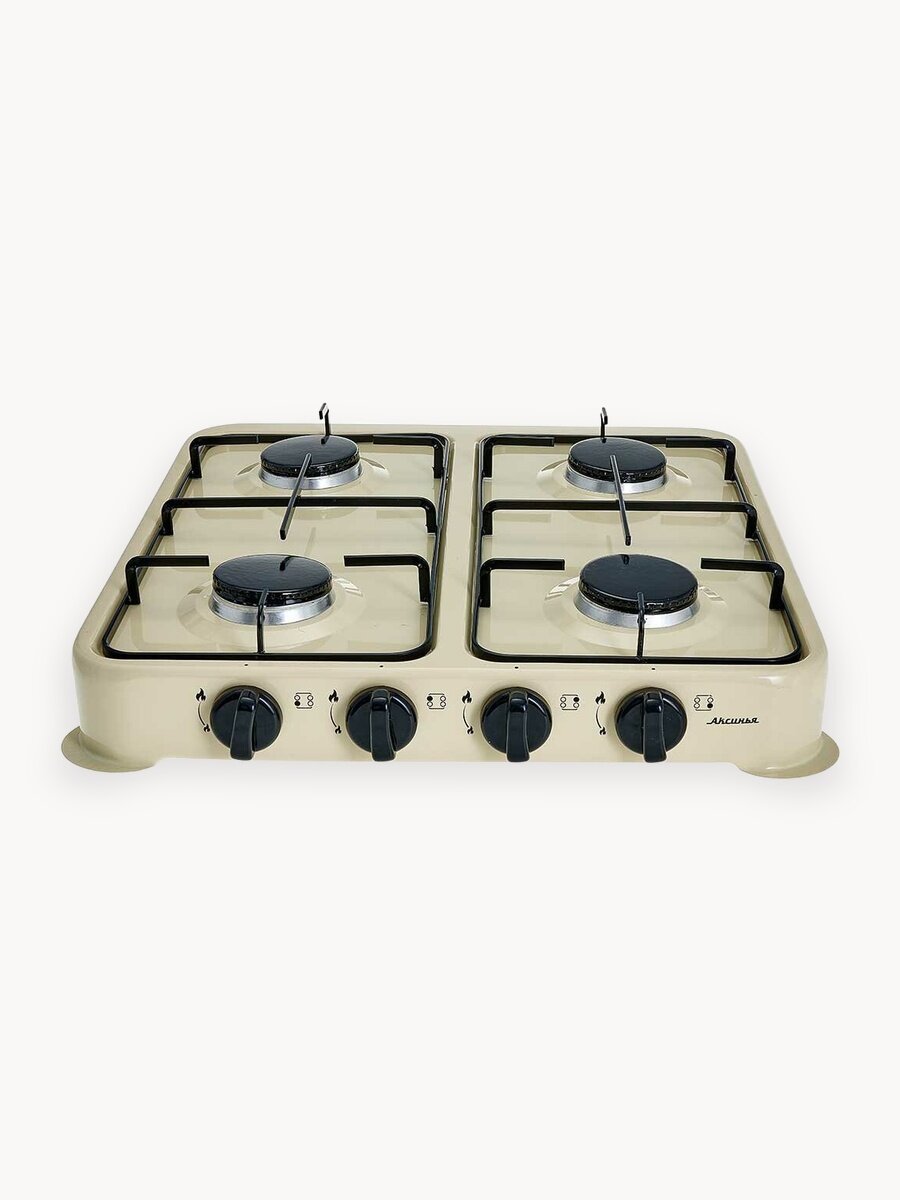 Газовая плита настольная 4-конфорочная Аксинья КС-108 бежевая