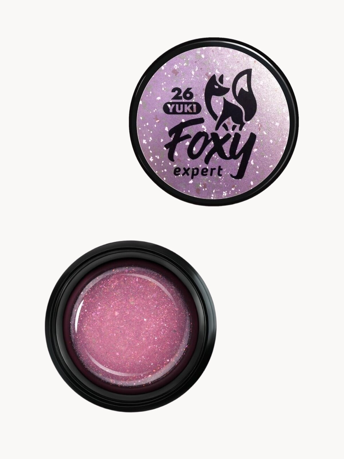 Гель для наращивания с блестками YUKI #26