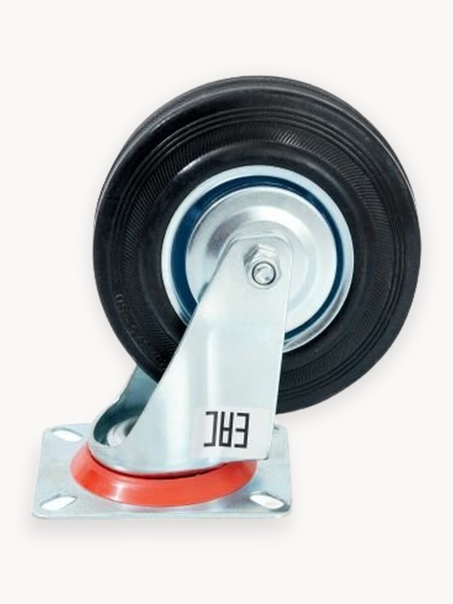 Колесо обрезиненное поворотное, 160*40 мм, г/п 150кг