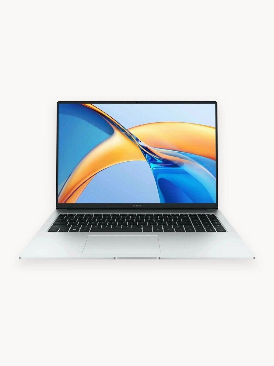 16" Ноутбук Honor MagicBook X16, BRN-H56, 1920x1200 IPS, AMD Ryzen 5 7640HS (4.3 ГГц), RAM 16 ГБ LPDDR5, SSD 1024 ГБ, AMD Radeon 760M, Windows 11 Pro + MS Office Pro, Серебристый, Русская раскладка