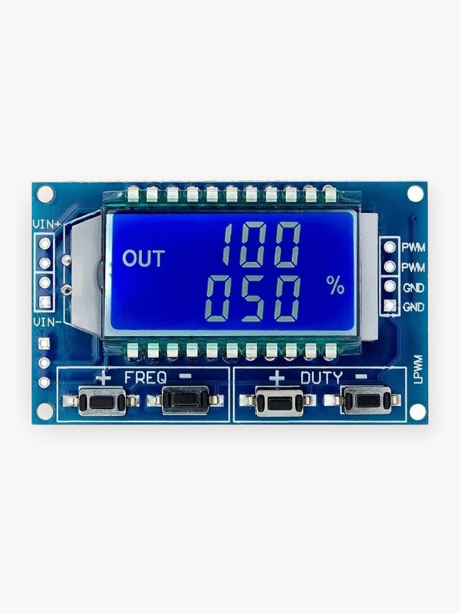 PWM Generator 1Hz-150kHz 3.3-30V, ШИМ-генератор 1Гц.150кГц, питание/выход 3.30В, ЖК-дисплей с подсветкой