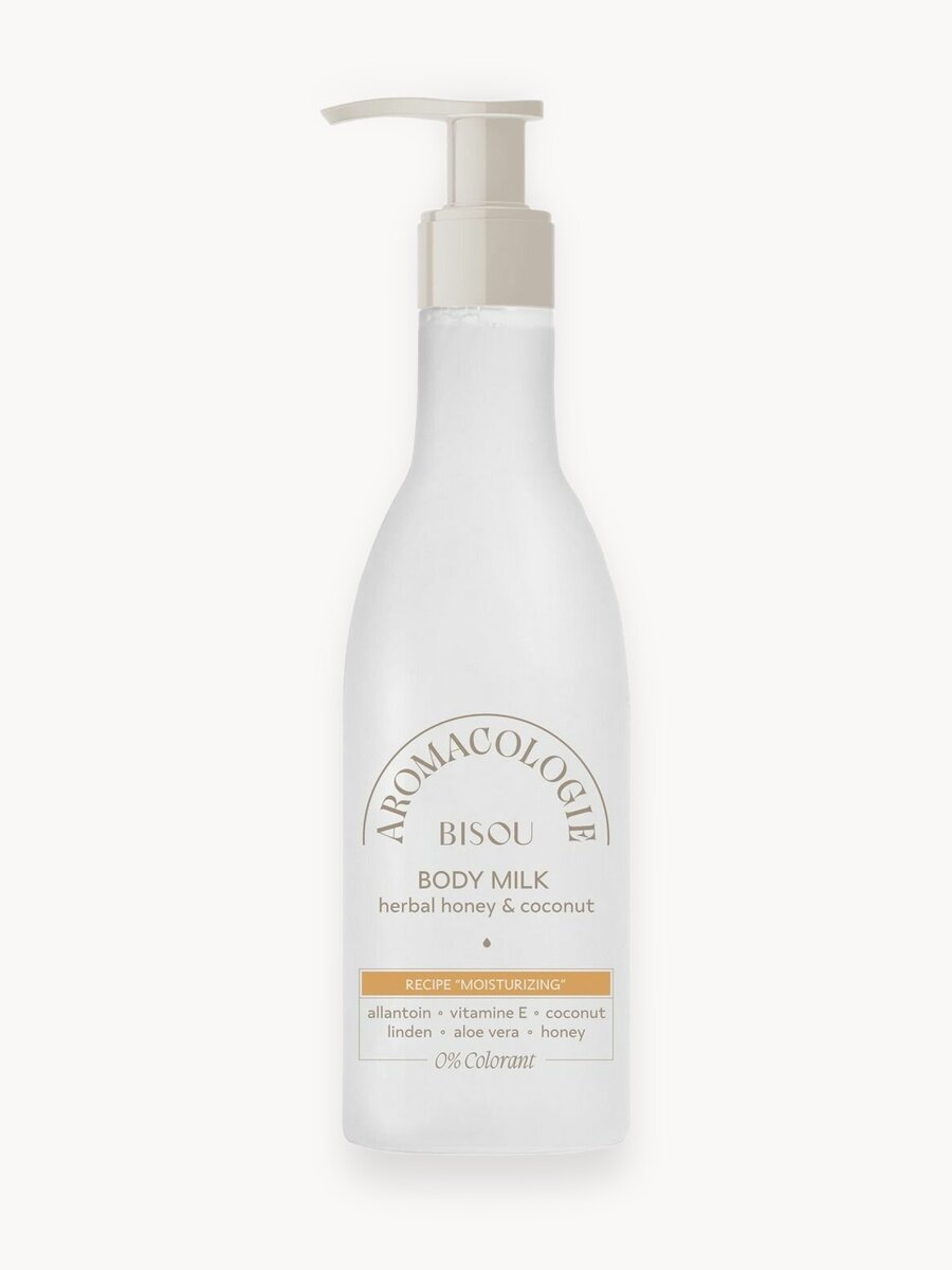 BISOU Молочко для тела Разнотравный Мед и Кокос увлажняющее, 300 мл
