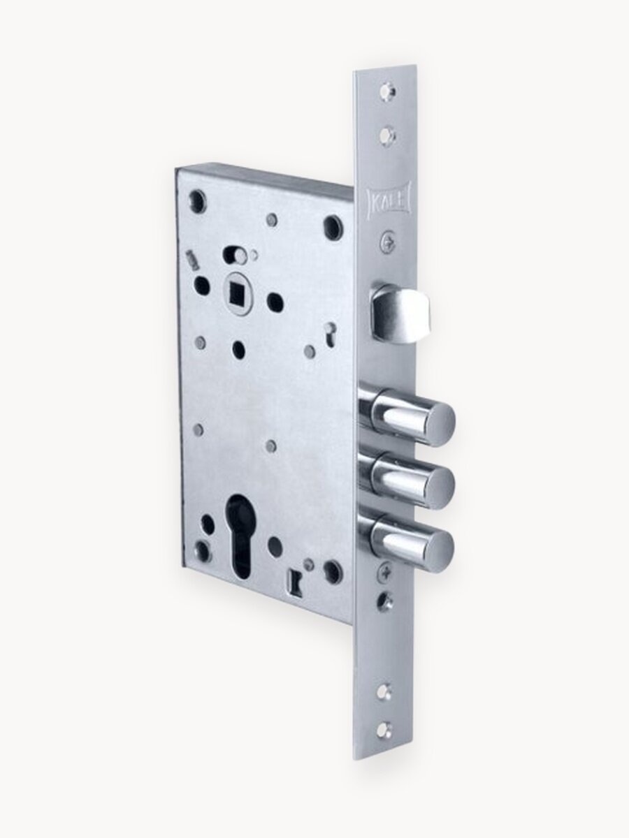 Корпус врезного цилиндрового замка с защёлкой Kale Kilit 442 w/b