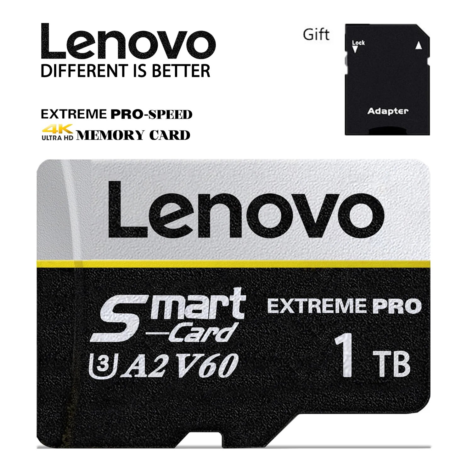 Карта памяти Lenovo MicroSD Extreme Pro 1TB Silver