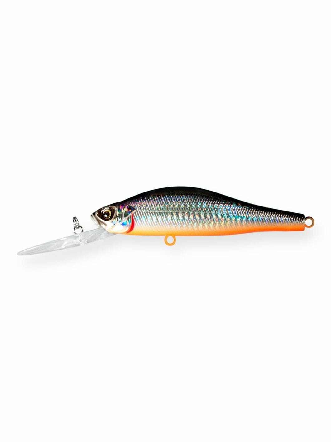 Воблер Минноу Strike Pro Archback Deep 100SP, 100 мм, 21,4 гр, Заглубление 2,0м.-5,0м, Нейтральный, цвет: A70-713 Black Silv