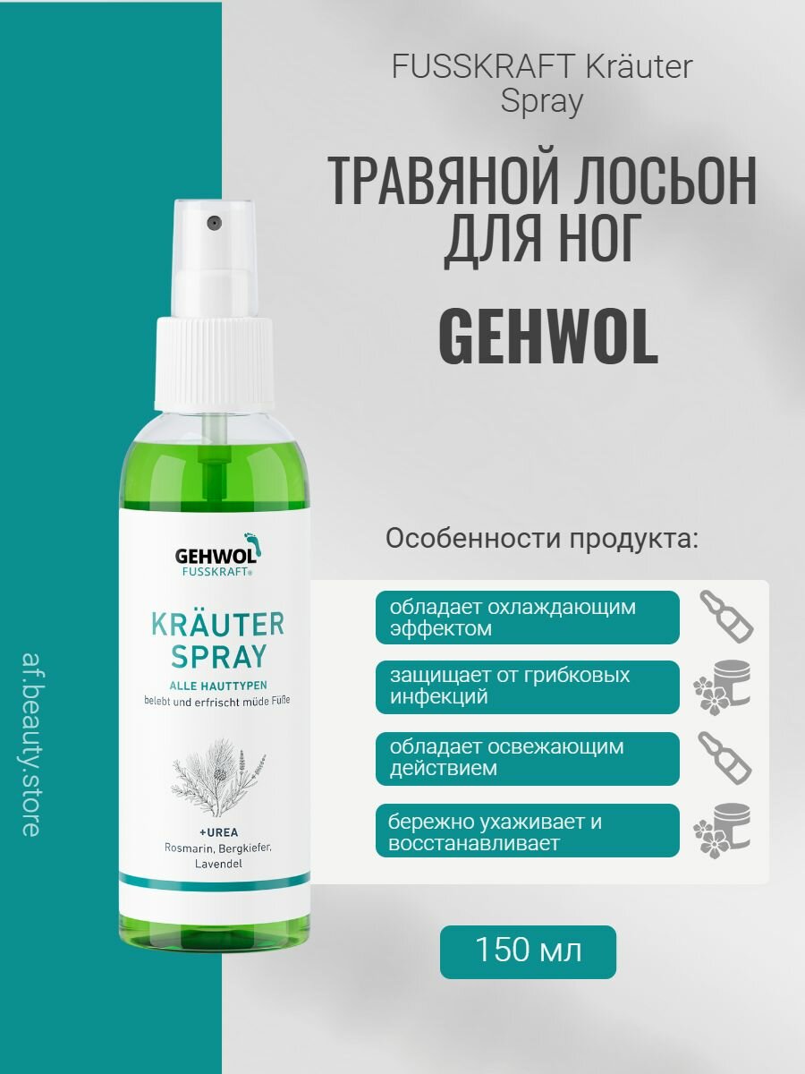 Gehwol Fusskraft Herbal Spray - Травяной лосьон 150 мл