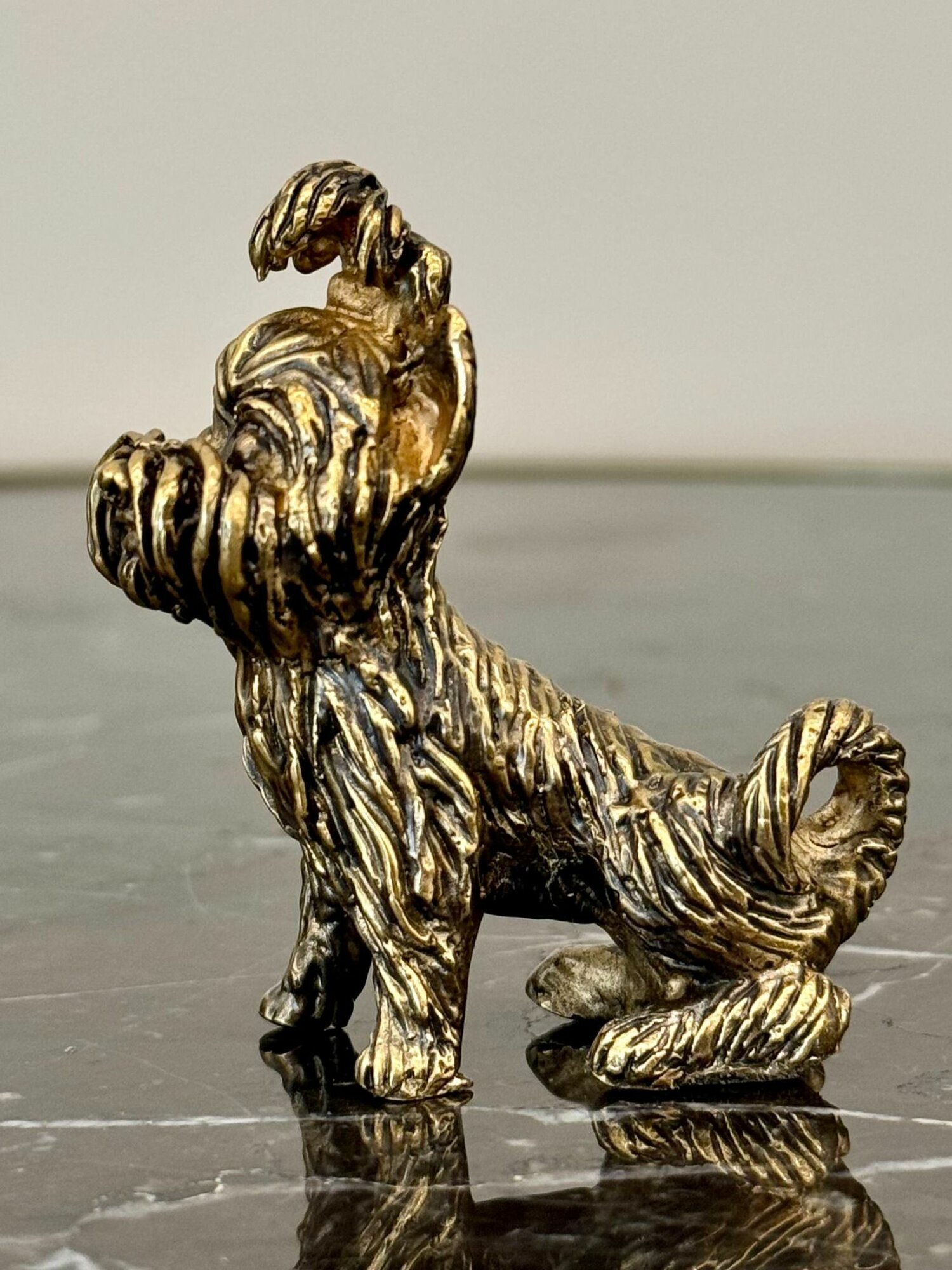 Статуэтка для интерьера и декора Йоркширский терьер , бронза литье