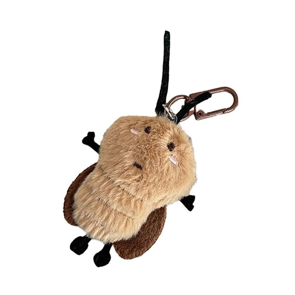 Милый плюшевый брелок в форме жука мягкая кукла таракана для креативных аксессуаров и забавных подарков