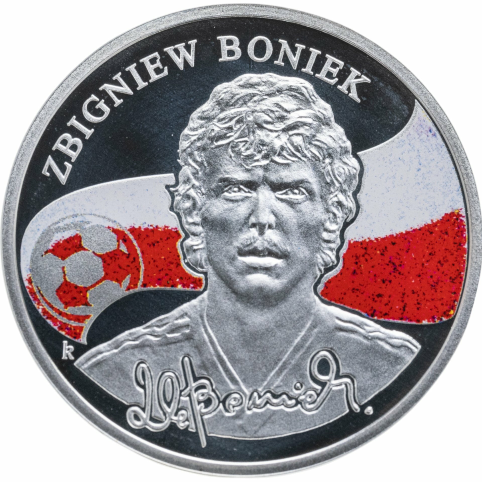 Армения 100 драмов 2009 "Короли футбола - Збигнев Бонек", Серебро 925, в сохранности Proof