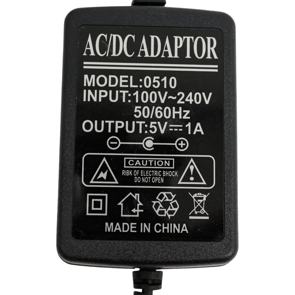 Блок питания Netlink 1а (dc5v1a) 00000001049, 5мм, 4вт, 8вт, пластиковый корпус, черный цвет, разъём — фото 1