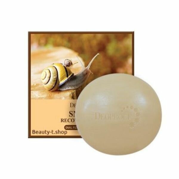 Deoproce Мыло для лица восстанавливающее с муцином улитки Snail Recovery Soap 100 гр