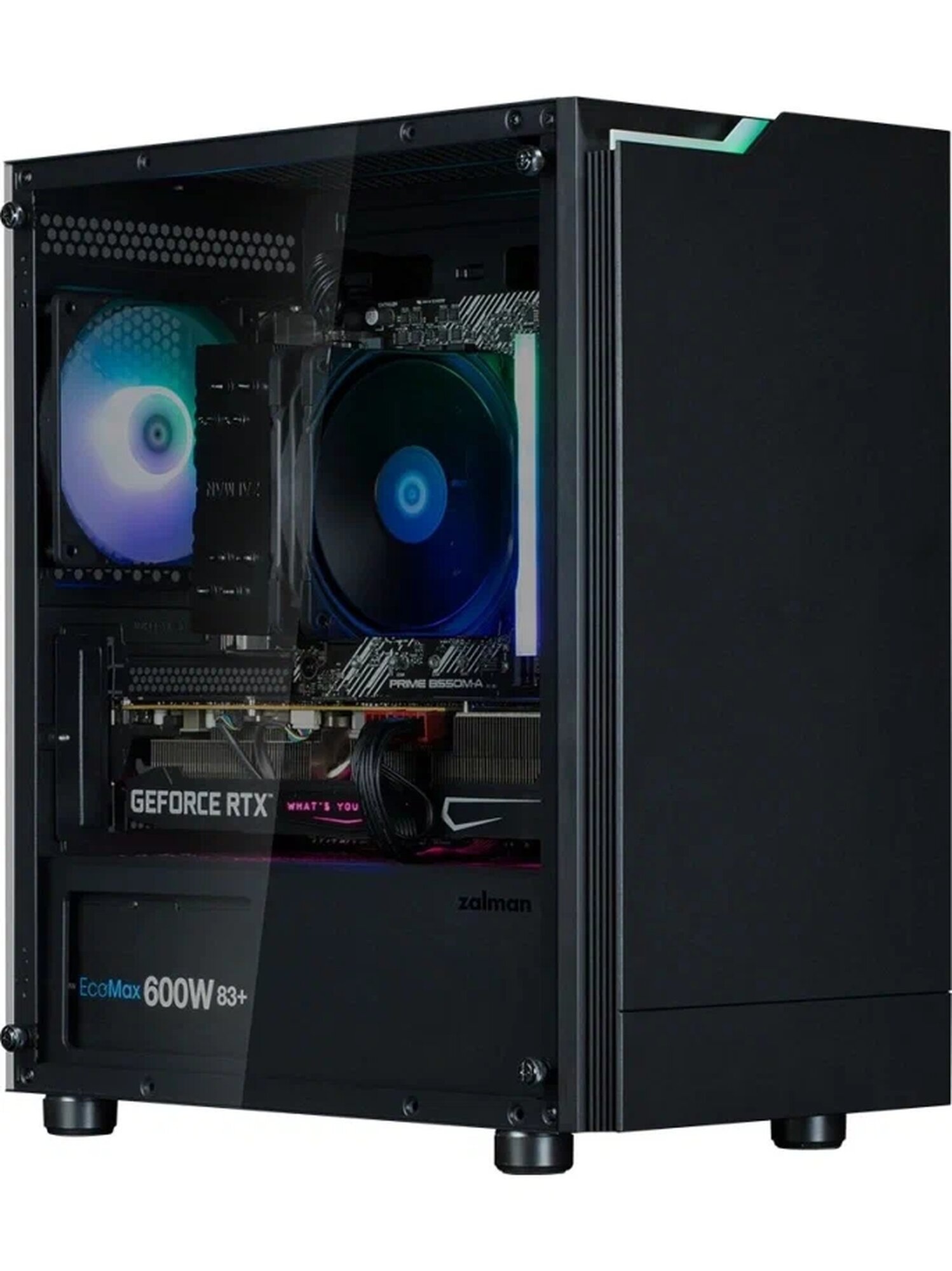 Корпус Zalman ZM-T4 Plus, mATX, черный, ARGB, без блока питания
