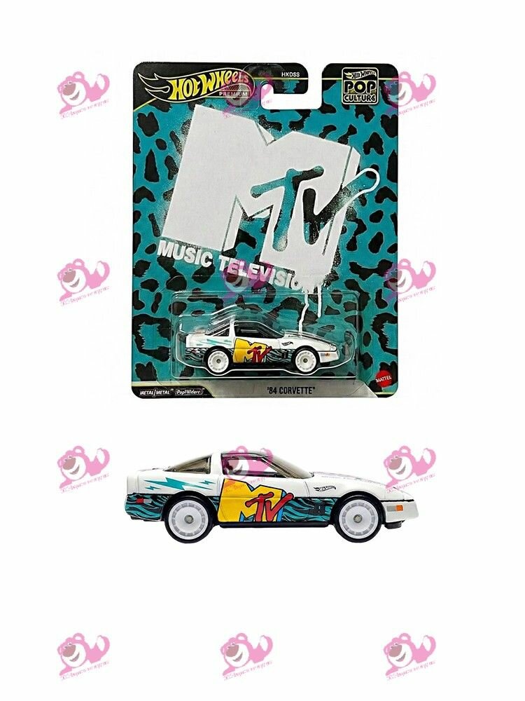 Машинка Mattel Hot Wheels Premium Car Pop Culture Entertainment 1/64 HXD63 84 Corvette
