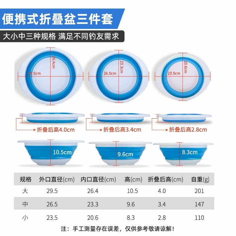 Набор для смешивания прикормки, складной лоток для прикормки из трех частей, маленький контейнер для прикормки для