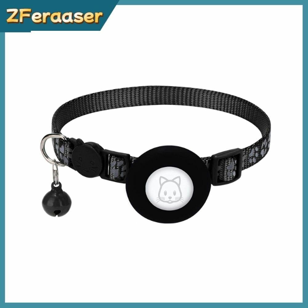 Локаторный кошачий ошейник с GPS, светоотражающий, предохранительная пряжка и колокольчик для кошек и котят