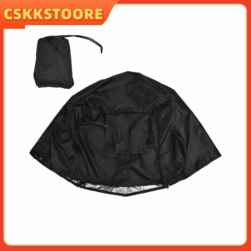 Чехол для клетки собаки, водонепроницаемый, солнцезащитный, 124,5x84x79 см, черный