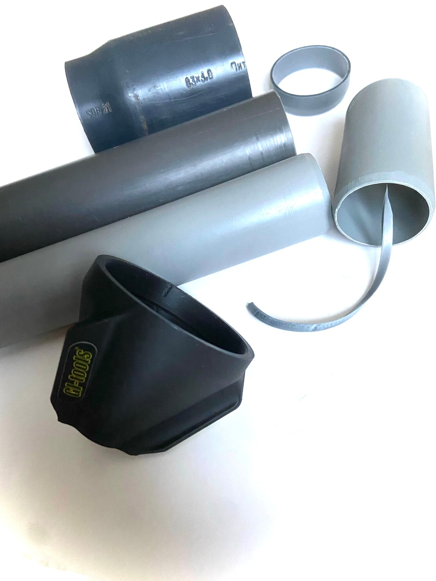 Фаскосниматель мультиразмерный для пластиковых ПВХ, ПНД и ПП труб водоснабжения и канализации Ø 20, 32, 40, 50, 63 мм GI-tools 640-1/2G