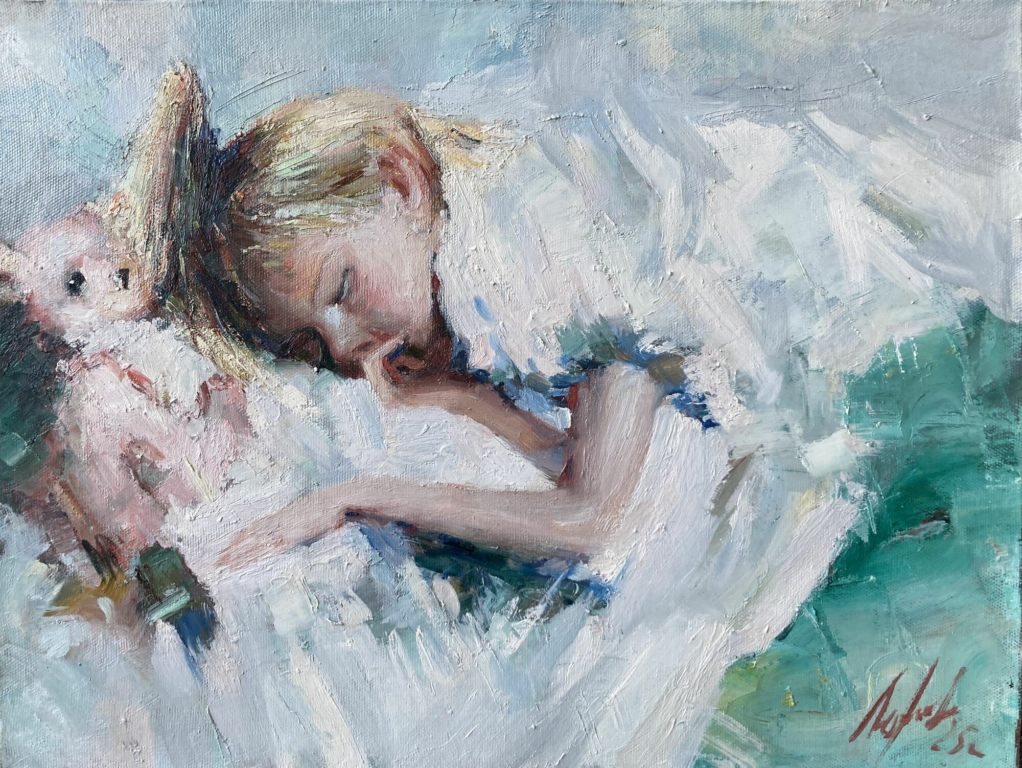 ART-Salon at Oktyabrskaya "Спящая", 30х40см, холст, масло; авторская работа;