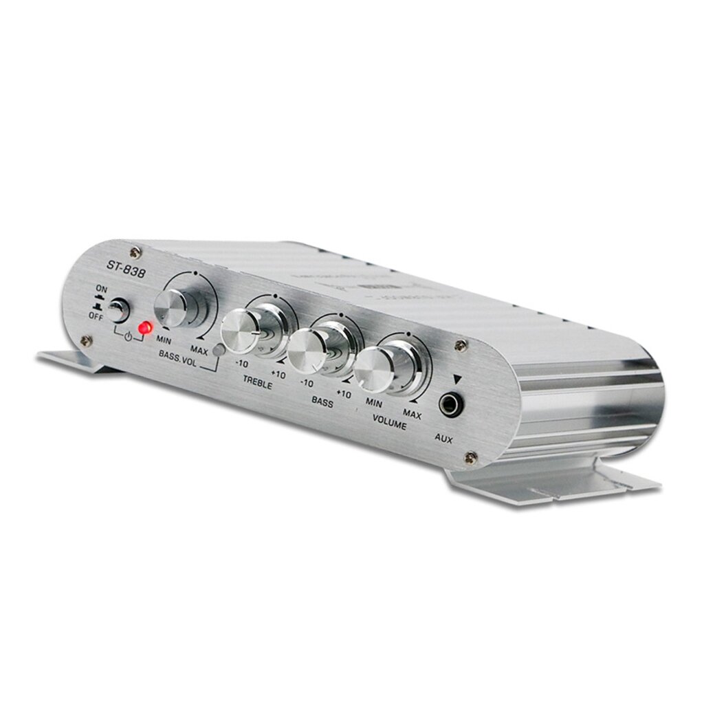 ST838 Компактный усилитель с защитой от перегрева, 2.1 канал, HIFI звук для дома и авто