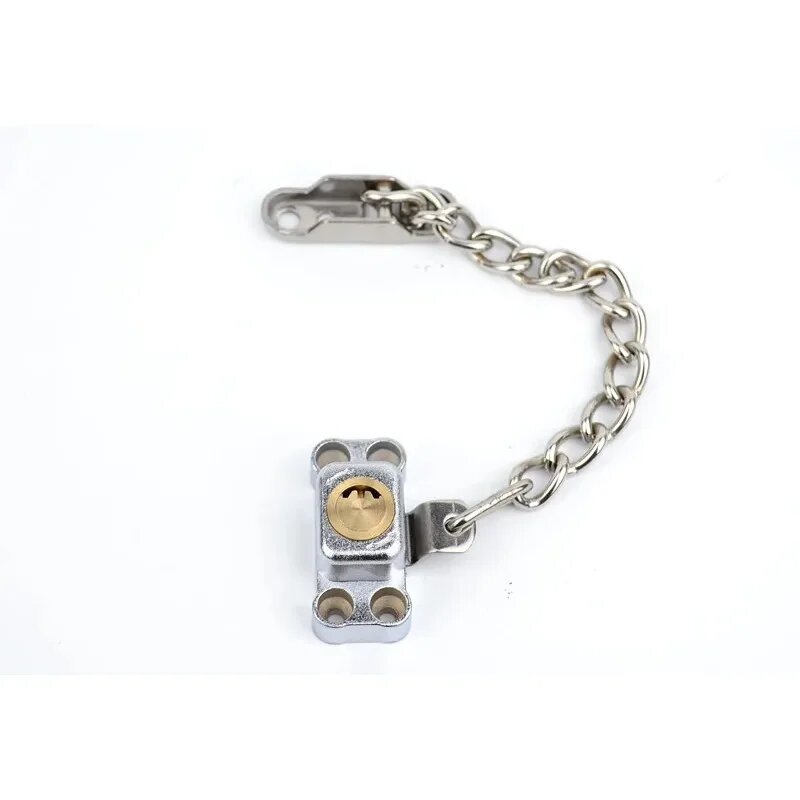 Такой прочный, безопасный, противокражный замок для окон с Bkey, медным цилиндром, цепочкой из нержавеющей стали, фурнитурой для окон или дверей