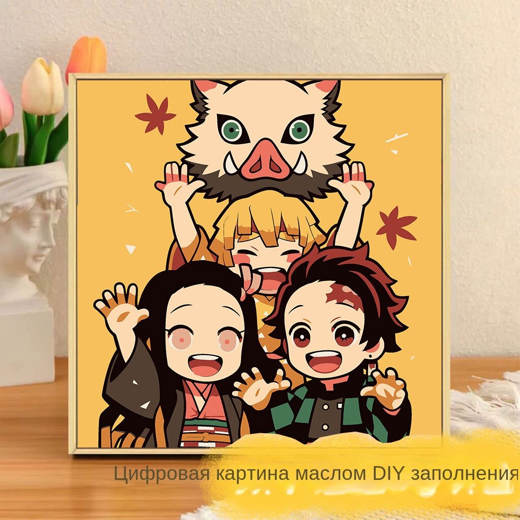 Bungo Stray Dogs Осаму Дадзай DIY Цифровая масляная живопись Раскраска ручной работы Накахара Чуя Аниме товары Акриловая живопись