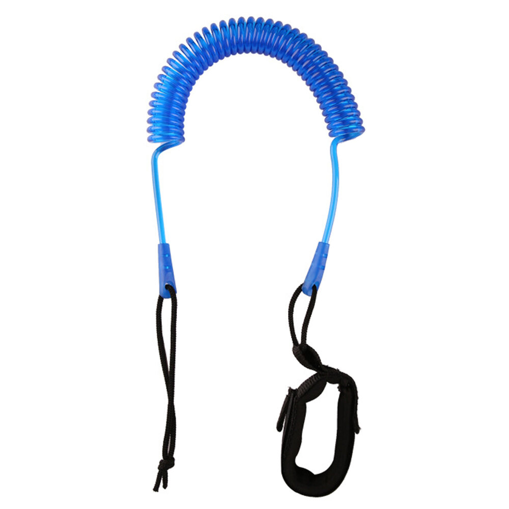 10 Feet Elastic Stand Up Paddle Board Leash Paddle Board Leash, Material: TPU, Color: Black / Blue / Orange / Yellow, Retracted Length: 80cm / 2.6ft, Stretched Length: 300cm / 10ft, Weight: 0.11kg / 3.9oz, Package List: 1 * Paddleboard Leash