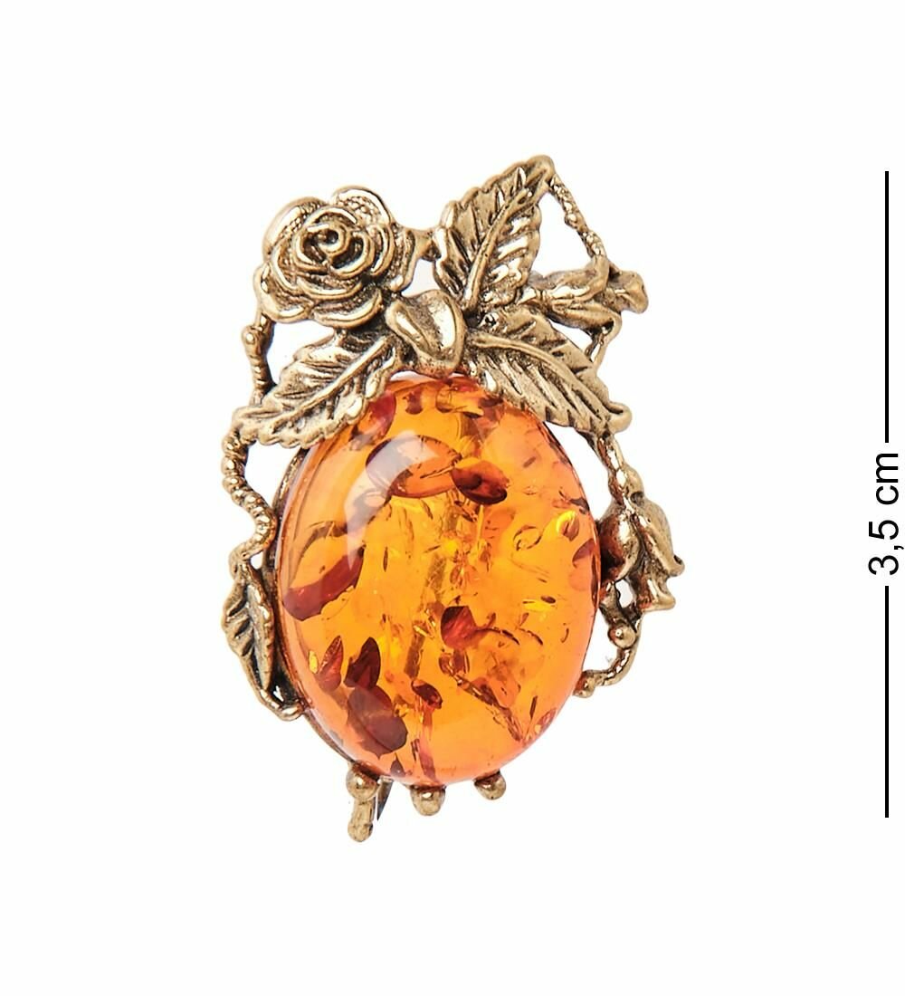 Брошь, янтарь