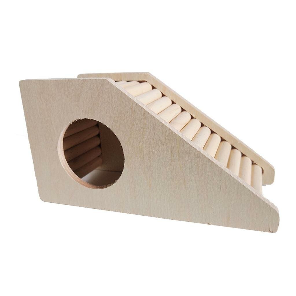 Лестница-мост для хомяка, Цвет древесины - трапециевидное укрытие