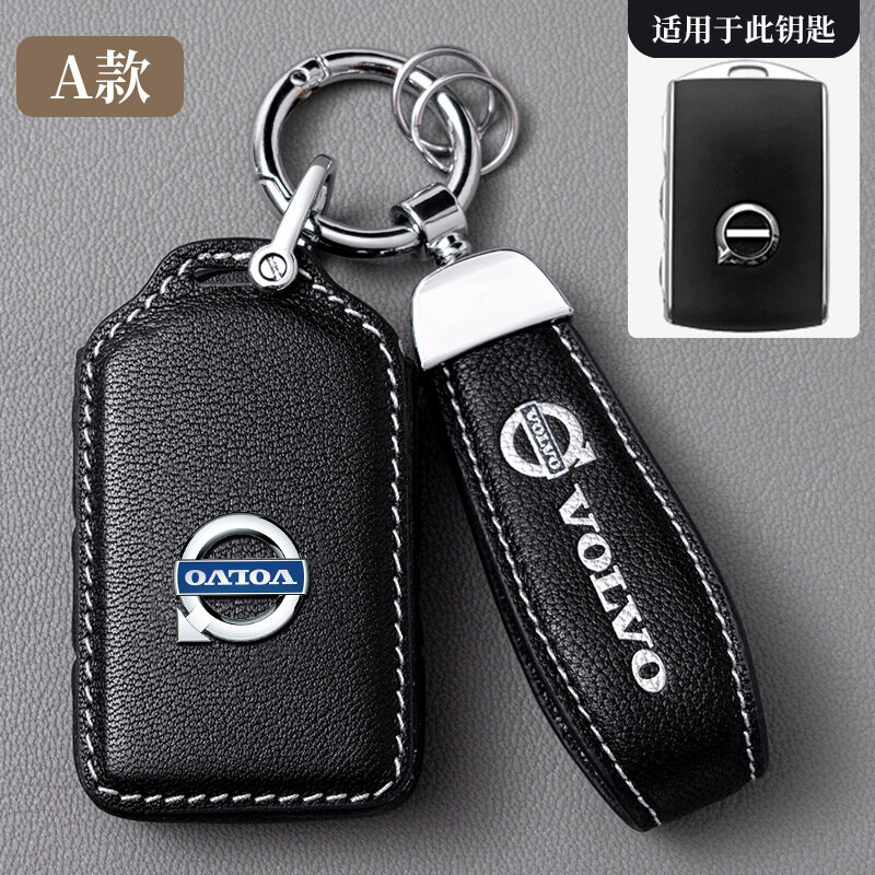 Подходит для ключей Volvo XC60, чехол S90 из овчины, высококачественный XC90, автомобильный V60, чехол V90, сумка S60 с пряжкой