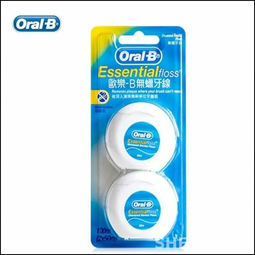 Oral B Плоская зубная нить без воска (100 метров)