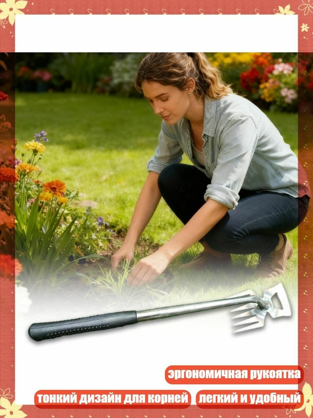 Инструменты для прополки, стальные садовые культиваторы, ручные инструменты для прополки, Черный - 2